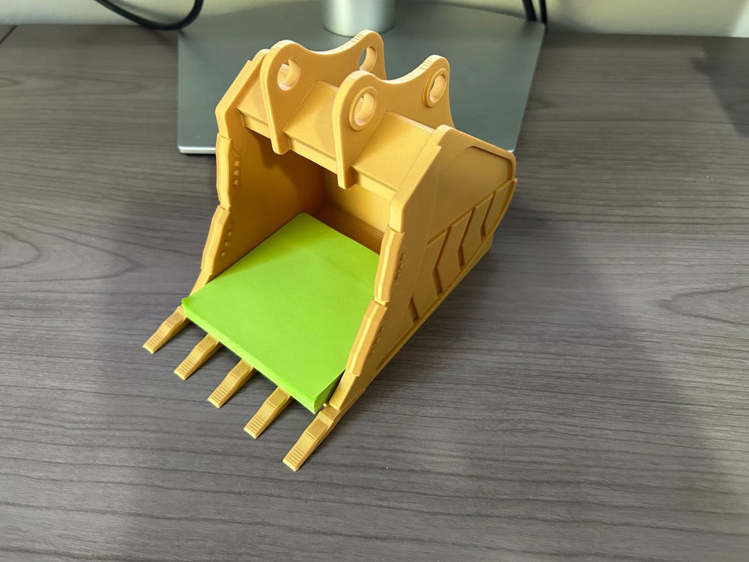 3D Printed Excavator Bucket That Holds Posted Notes - Etsy