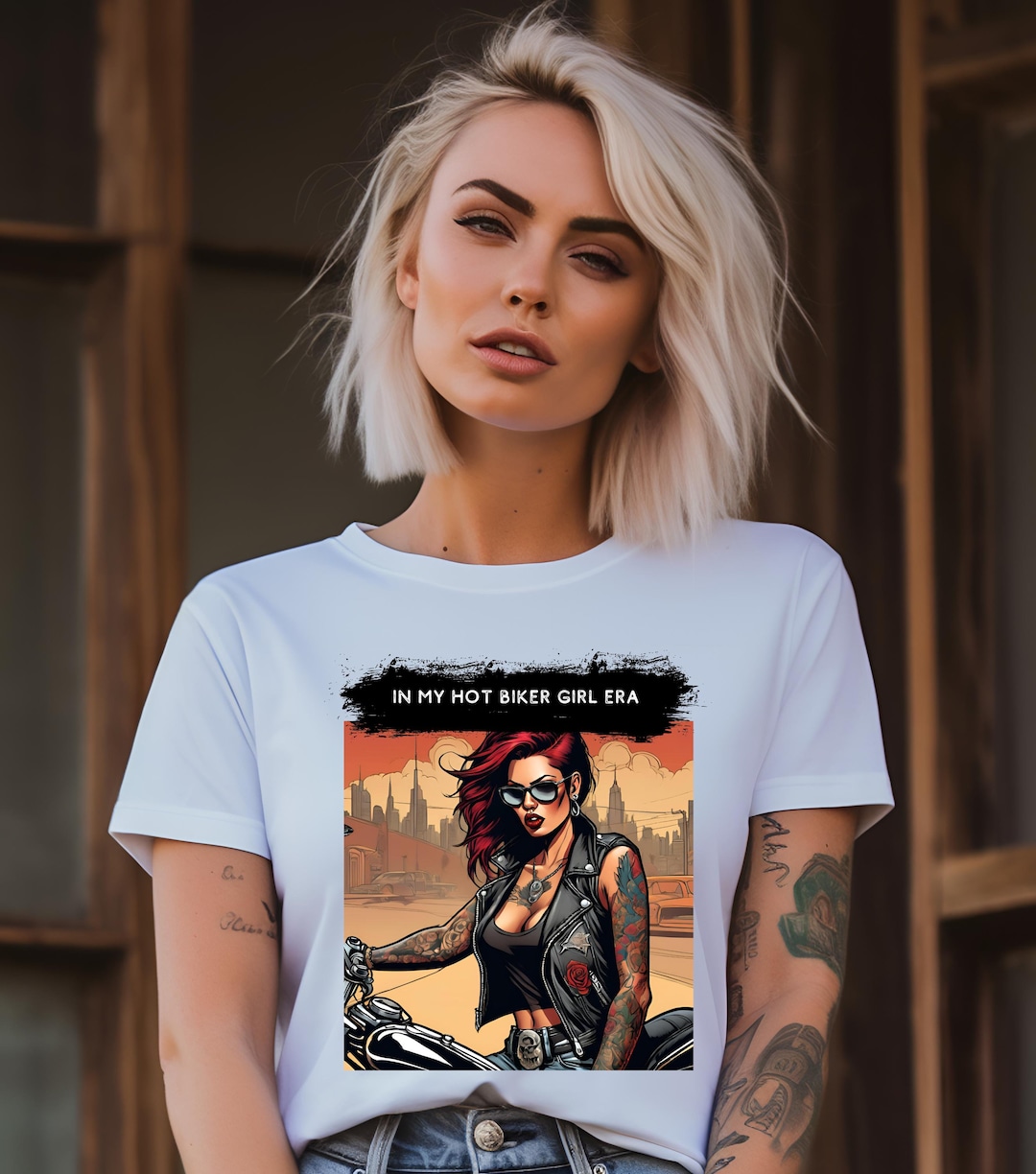 In My Hot Biker Girl Era, Female Motorcycle Rider Shirt, Biker T-shirt ...