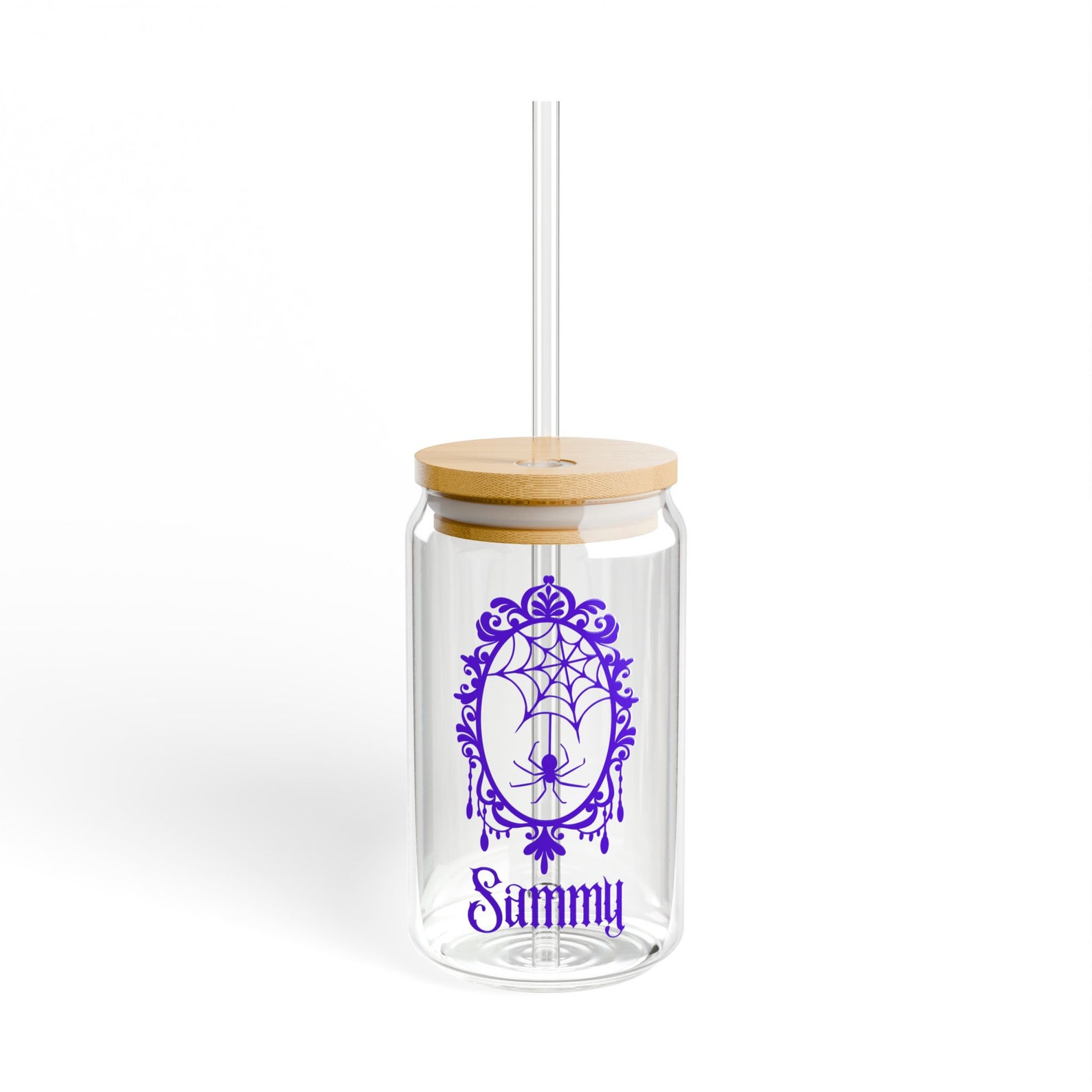 Custom Sipper Glass, 16oz, Halloween Sipper Glass, Personalized Gift ...