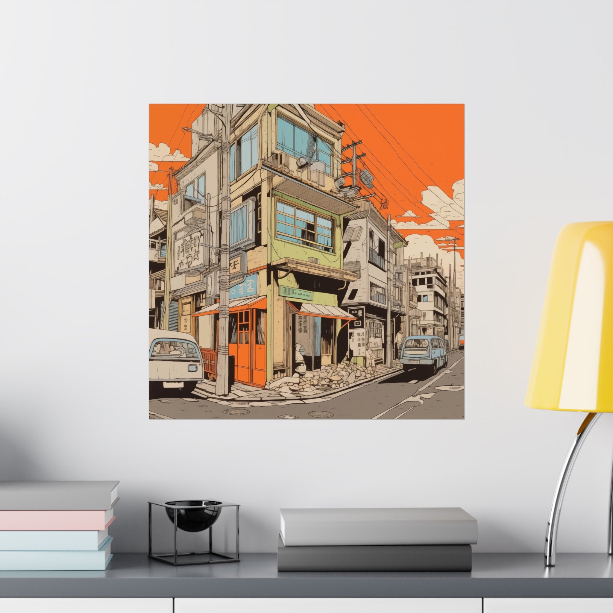 Street Scene: A Fusion of Calm and Color on Matte Vertical Posters - Etsy
