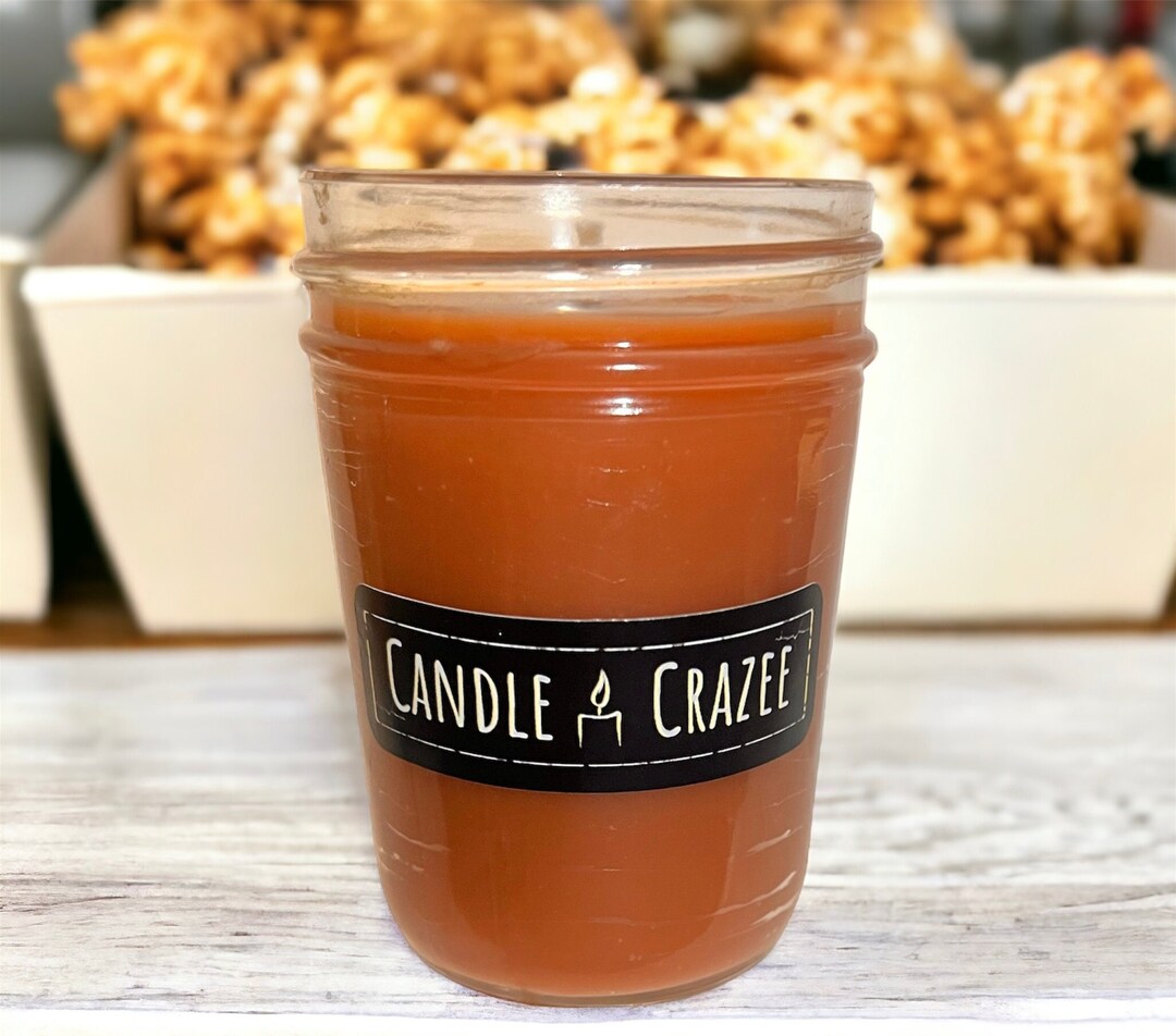 Caramel Popcorn Scented Candle, Caramel Popcorn, Triple Scented Candle ...