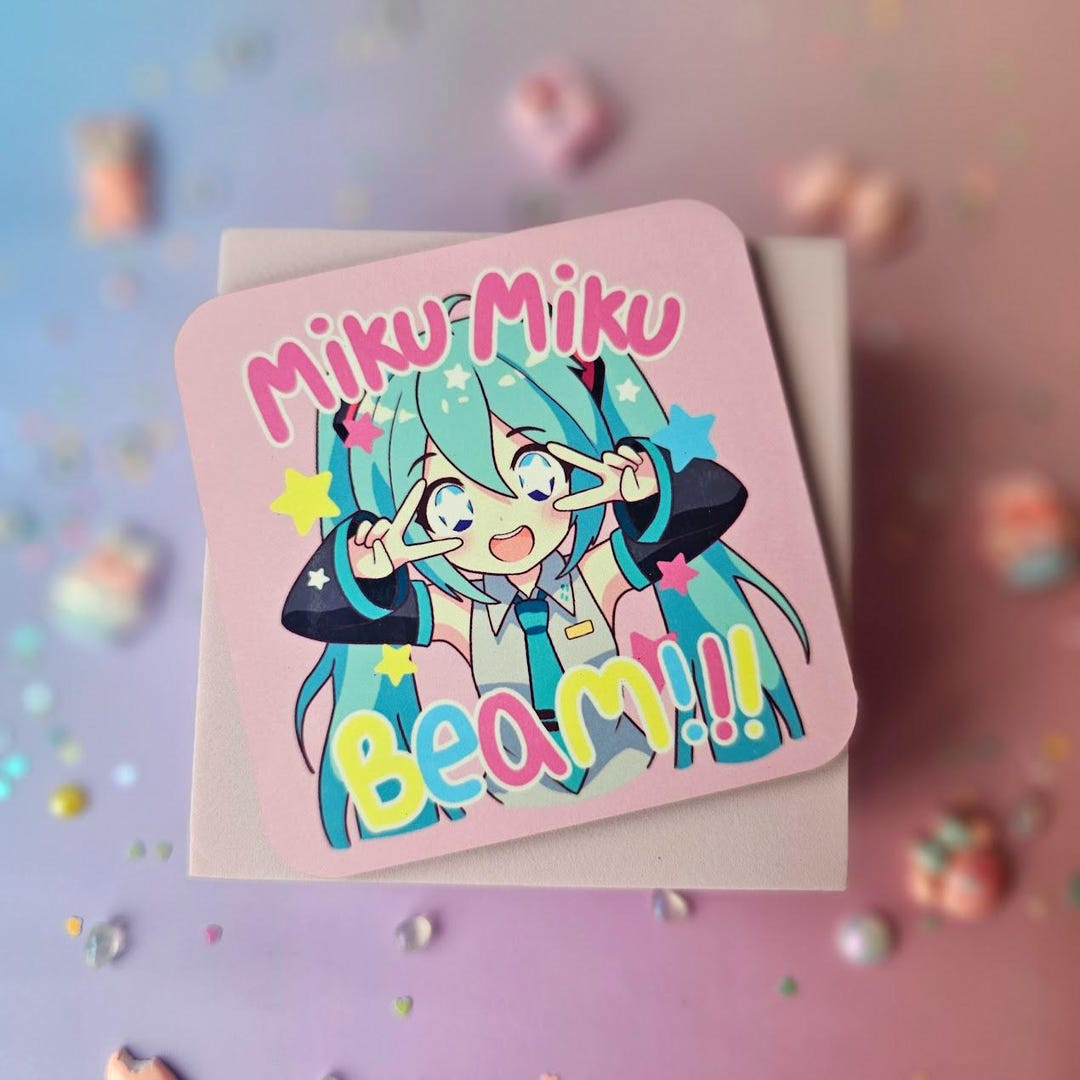 Miku Miku Beam Drink Coaster | Vocaloid Gift | Homeware | Hatsune Miku ...