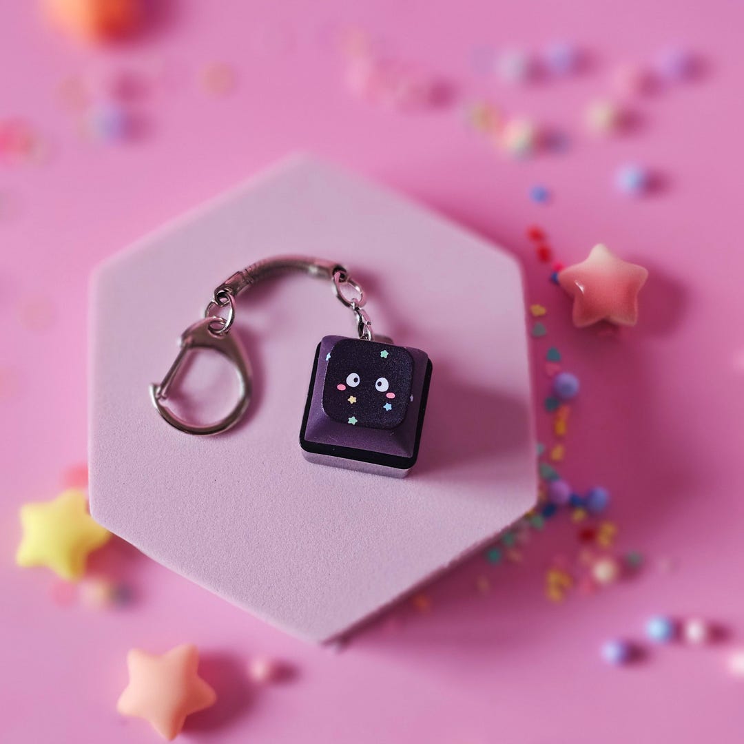 Tiny Coal Sprite Keycap Keychain – Clicky Forest Spirit Fidget ...