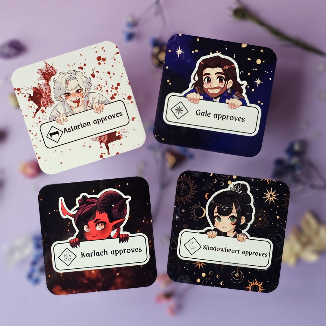 BG3 Baldurs Gate Coasters | Dnd Gift | Astarion | Gale | Karlach ...