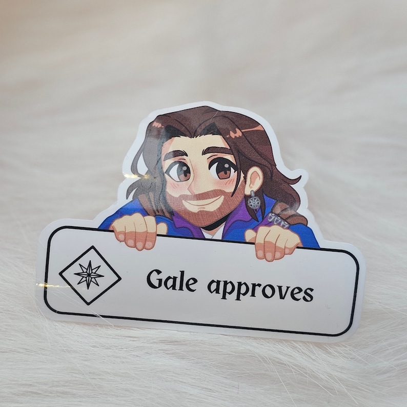 Baldurs Gate 3 Gale Approves Glossy Waterproof Vinyl Sticker - Etsy
