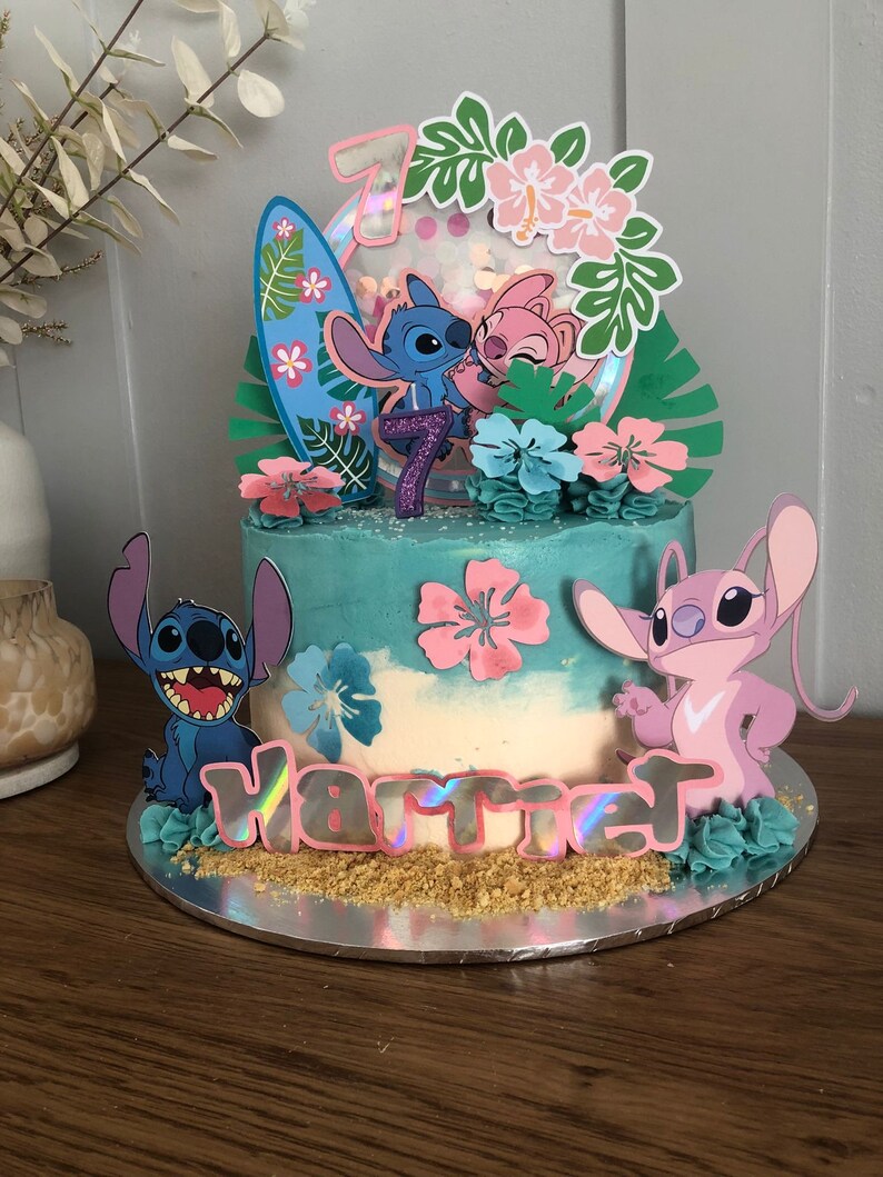 Stitch Birthday Cake Topper Set (11pcs) - Etsy UK