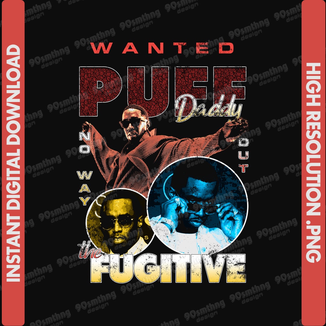 Vintage T Shirt Design Puff Daddy Png Puff Daddy Digital Download Vtg P ...