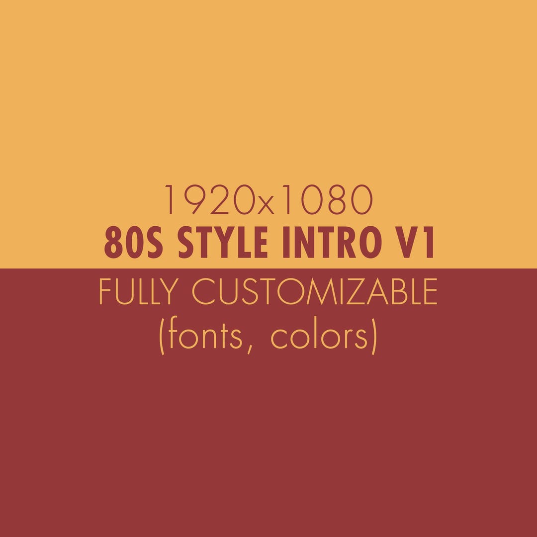 After Effects Template 80s VHS Style Video Intro Youtube Editable Intro ...