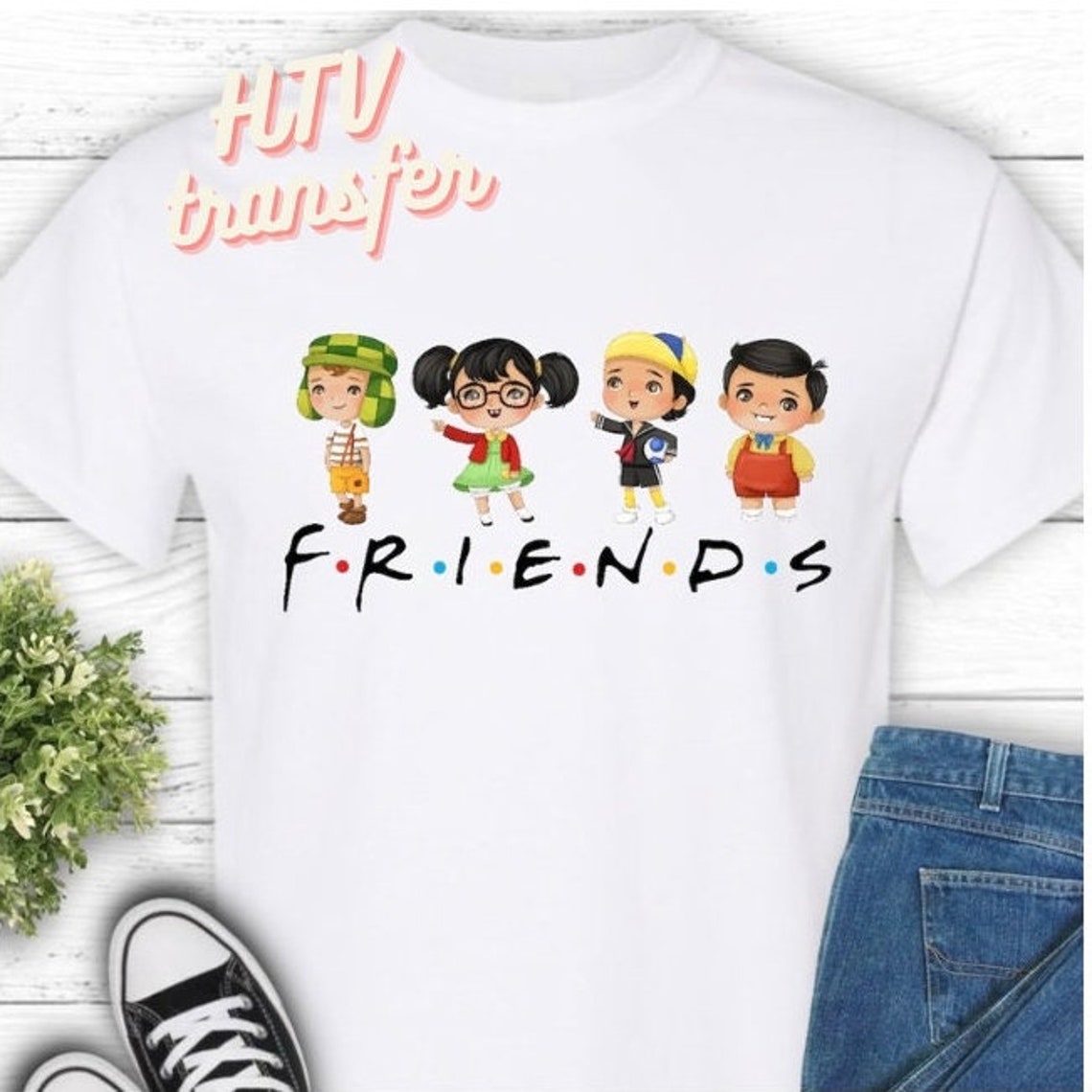 El Chavo Del 8 Friends 4 Heat Transfer/mexico - Etsy
