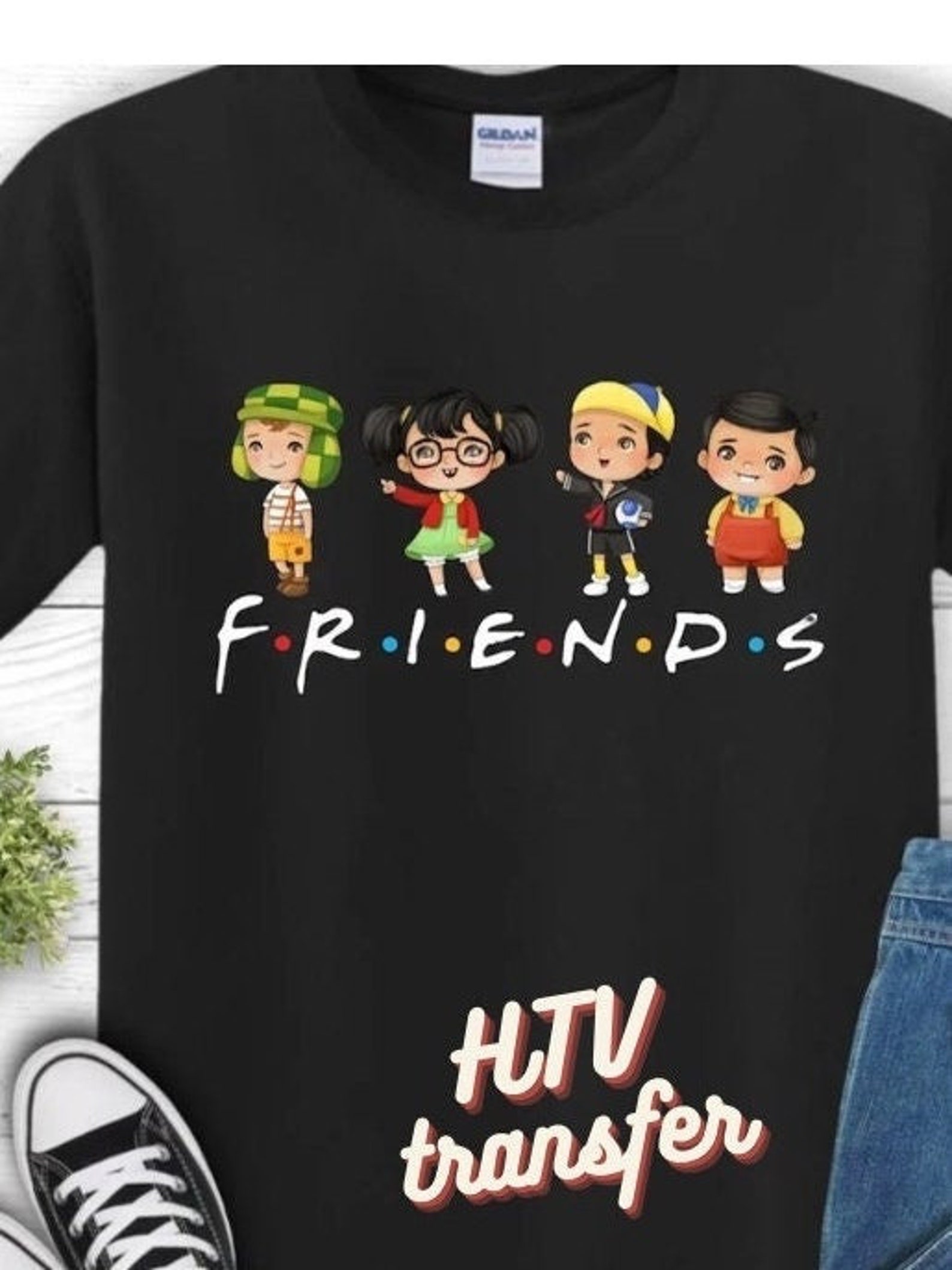 El Chavo Del 8 Friends 4 Heat Transfer/mexico - Etsy