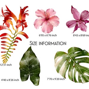 Tropical Watercolor Clipart, Summer Clipart, Tropical Greenery ...