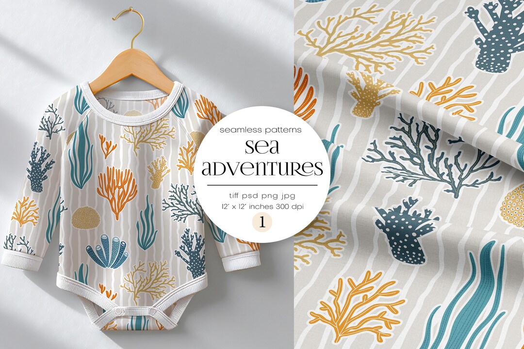 Sea Adventures – Seamless Kids Pattern - Etsy