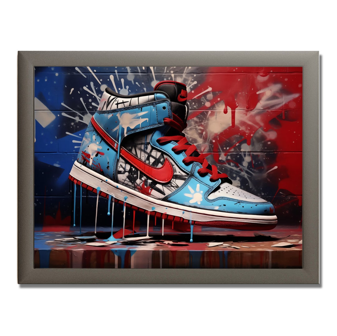 Jordan Graffiti Canvas Wall Art, Air Jordan Canvas Wall Art, Jordan 1 ...