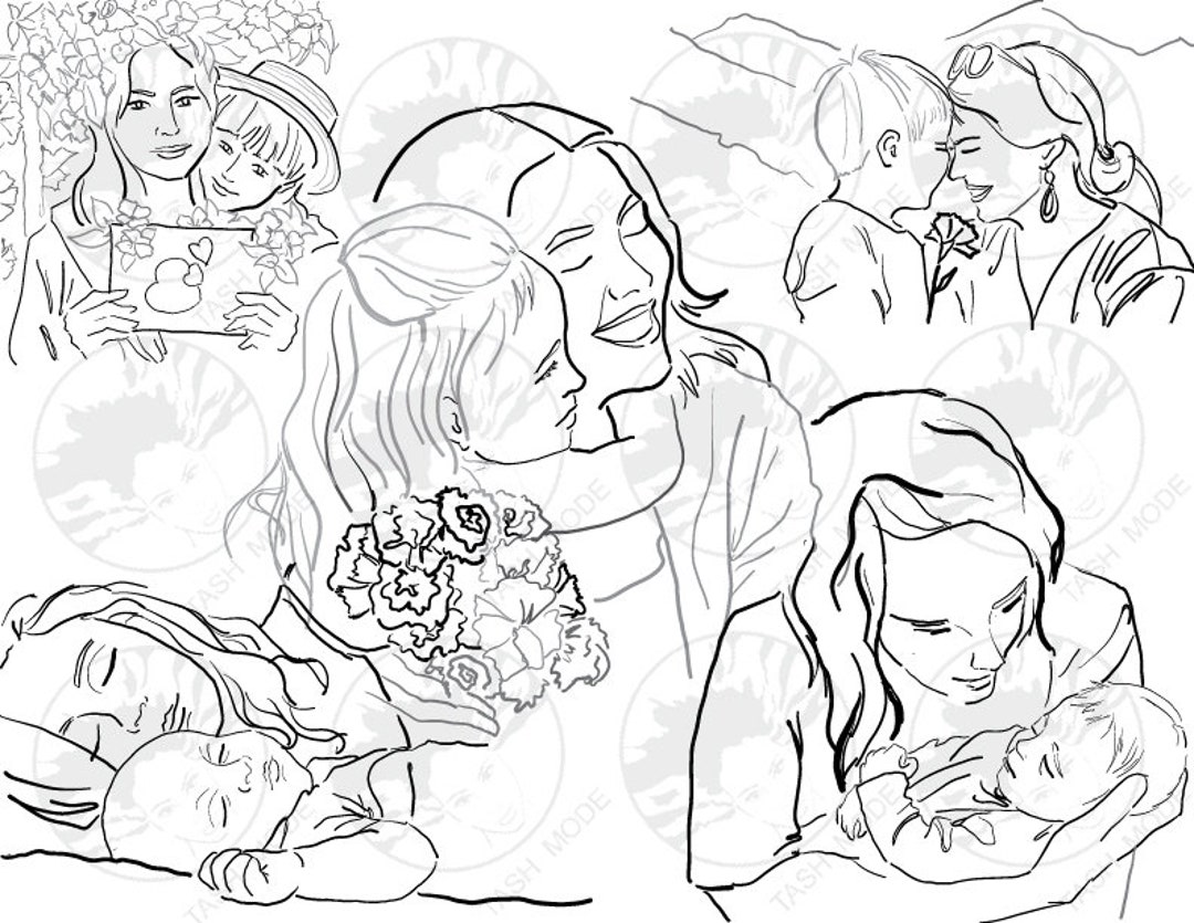 Mother's Day Special! Printable Coloring Pages for Adults and Kids Love ...