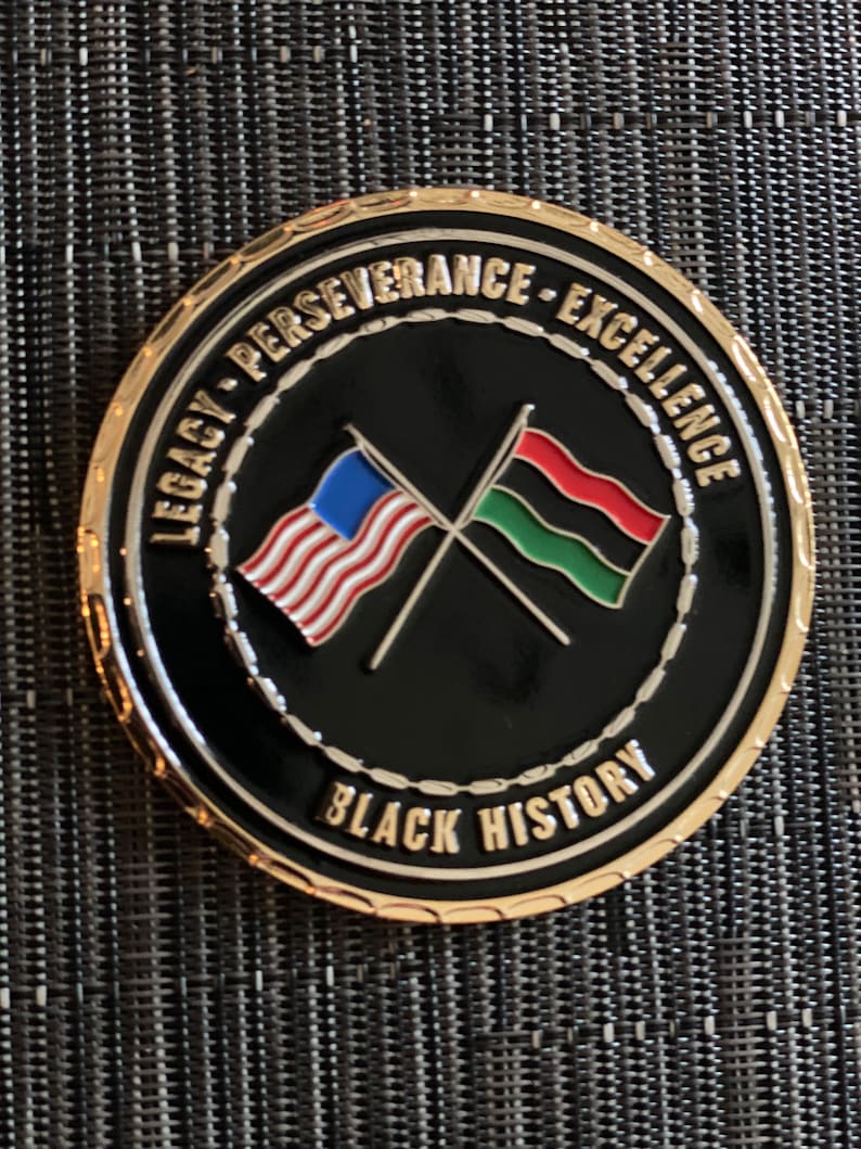 Black History Navy Challenge Coin - African American Military Gift, US ...