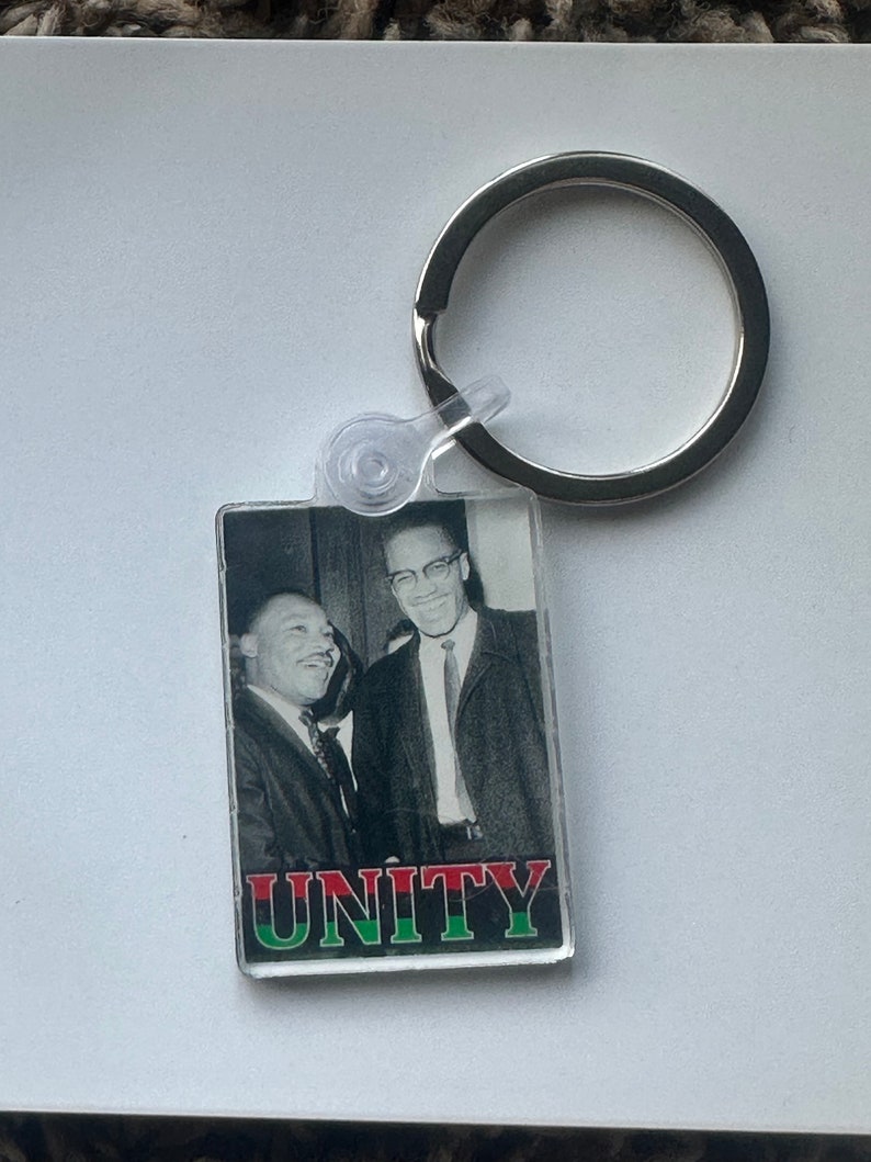Malcolm X & Martin Luther King Jr. Key Chain - Etsy