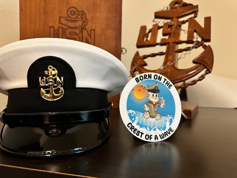 Navy Chief Sticker - US Navy CPO - Military Decal - Navy Gift - Born on ...