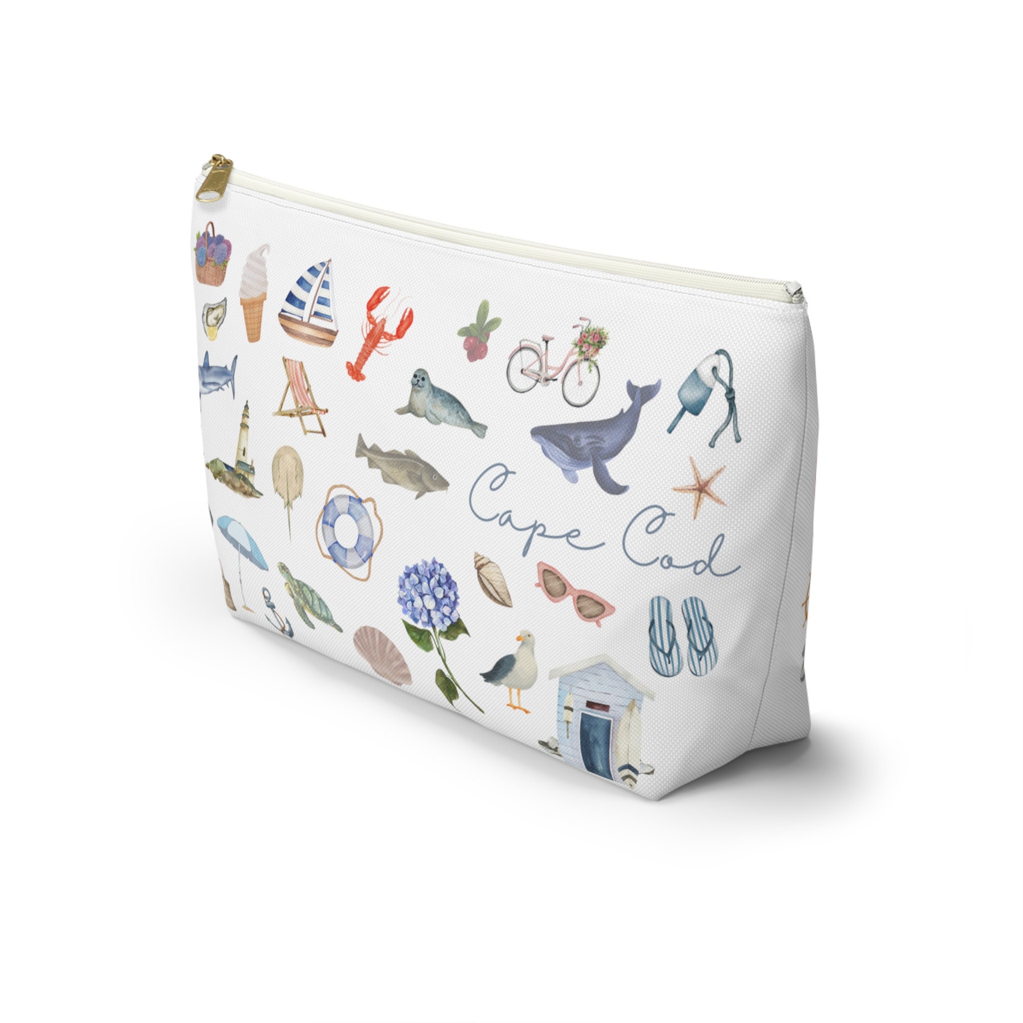 Cape Cod Icons Makeup Bag, Cape Cod Cosmetic Pouch, Cape Cod Travel Bag ...