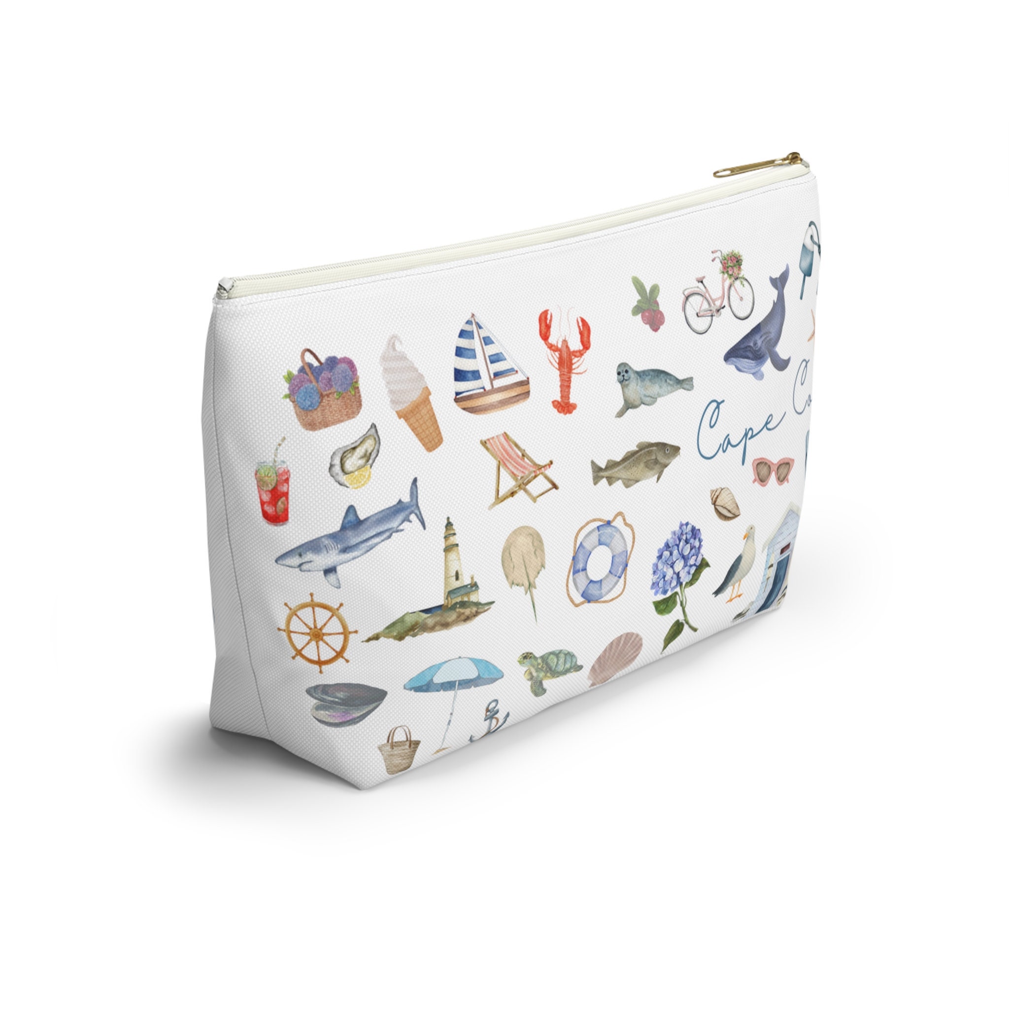 Cape Cod Icons Makeup Bag, Cape Cod Cosmetic Pouch, Cape Cod Travel Bag ...