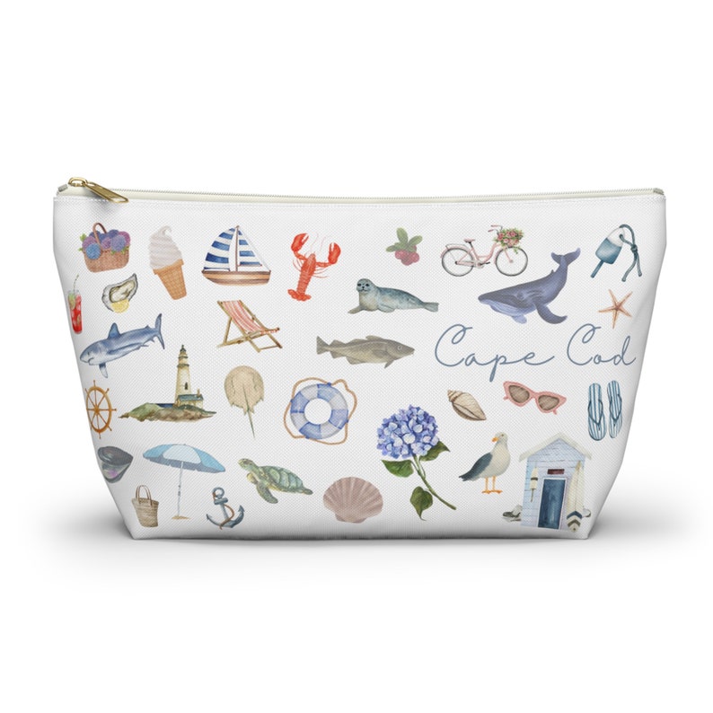 Cape Cod Icons Makeup Bag, Cape Cod Cosmetic Pouch, Cape Cod Travel Bag ...