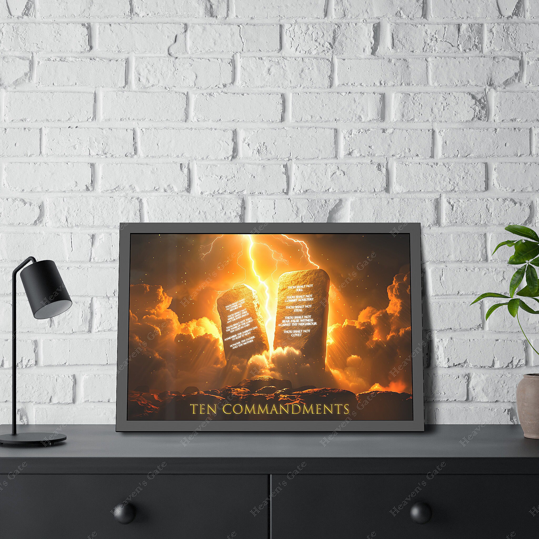 The "ten Commandments" Framed Posters - Etsy