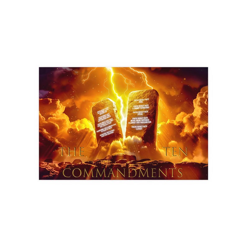 The Ten Commandments Archival Matte Poster - Etsy