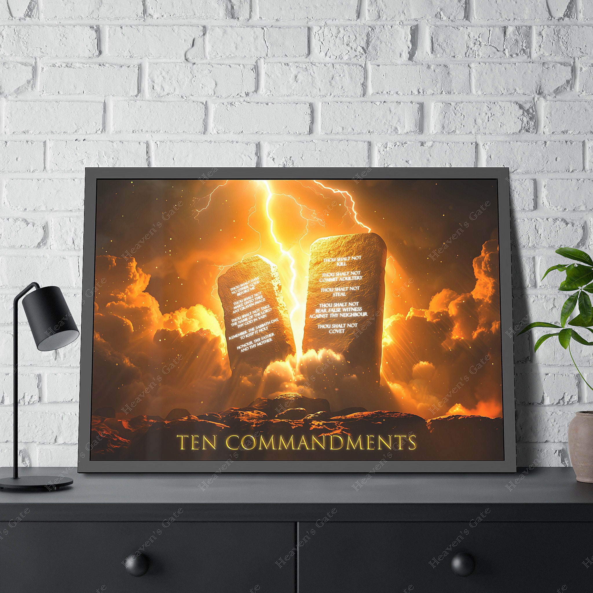 The "ten Commandments" Framed Posters - Etsy