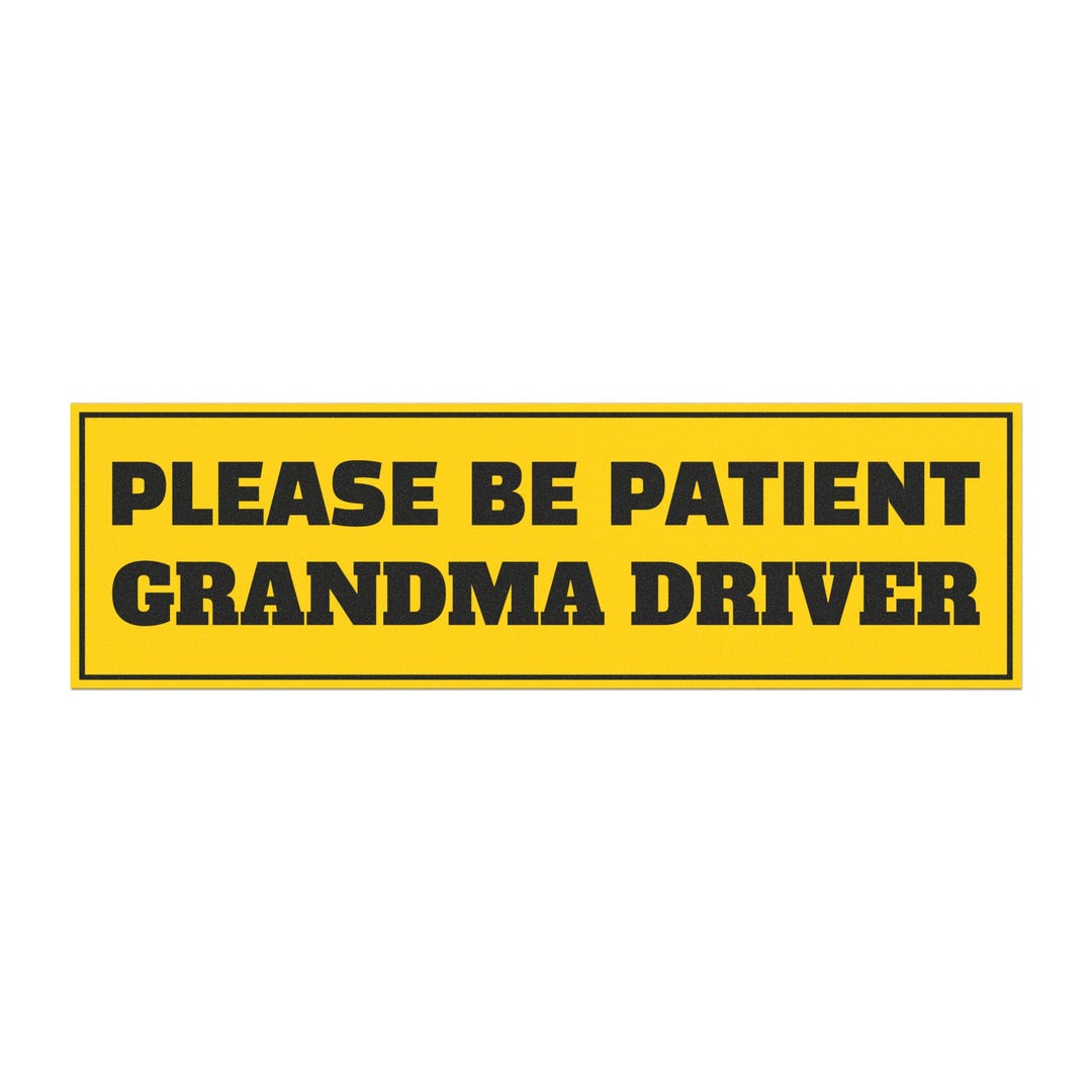 GRANDMA DRIVER Car Magnet NOT Sticker Car Statements - Etsy