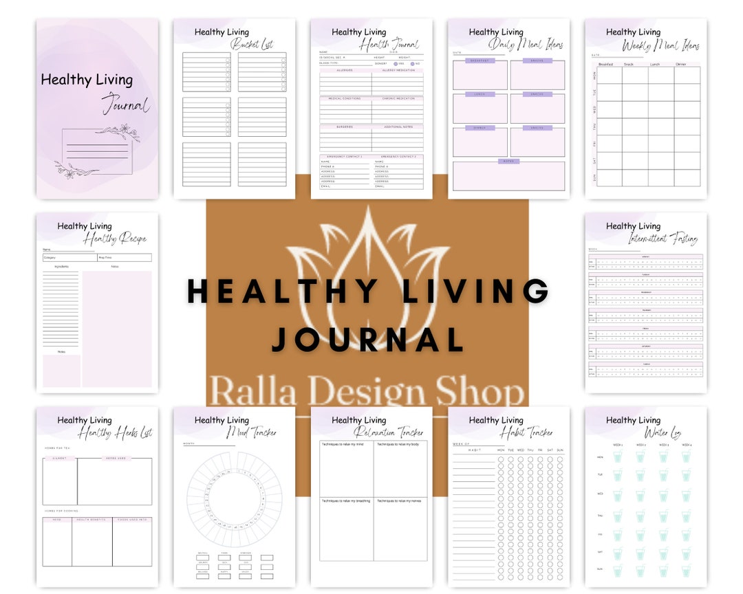 Healthy Living Journal /printable - Etsy