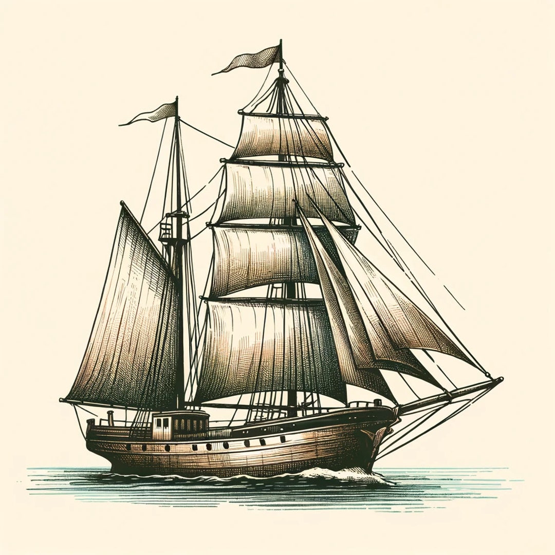 Classic Sailing Ship - Etsy