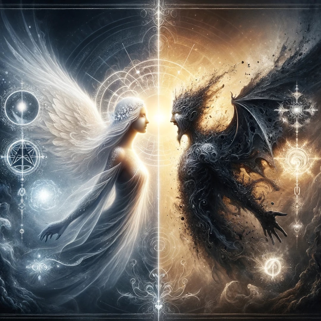 Eternal Struggle The Fantastical Battle Of Good Vs Evil Etsy