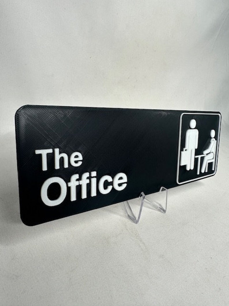 3D Printed 'the Office' Sign Replica - Durable, Custom TV Show Desk ...