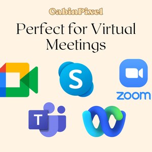 Digital Background - Modern Boho Living Room - Virtual Meeting Backdrop ...