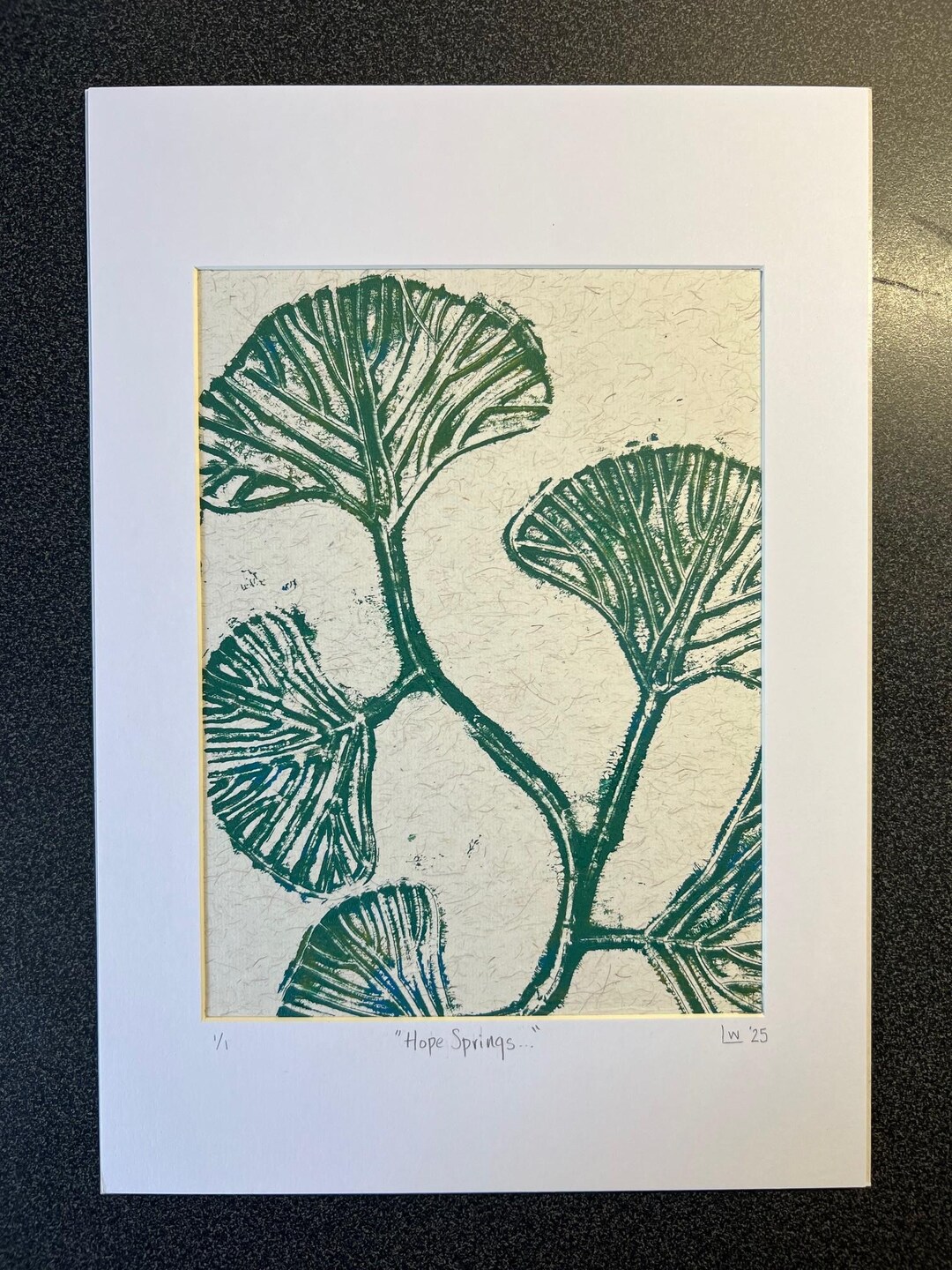 Original Art. Ginkgo Botanical Gel Print - Etsy