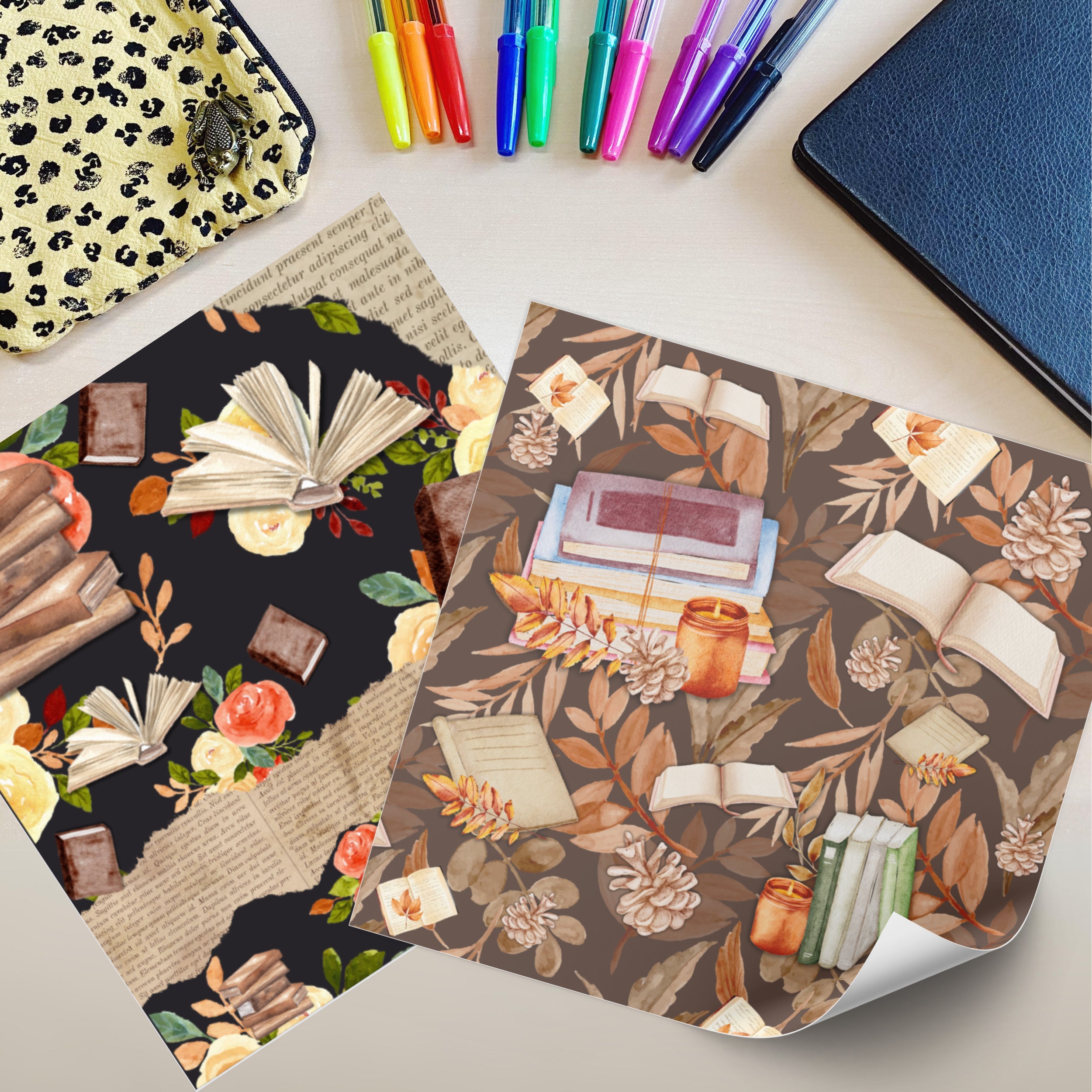 Vintage Books Digital Paper- Library, Read - Etsy