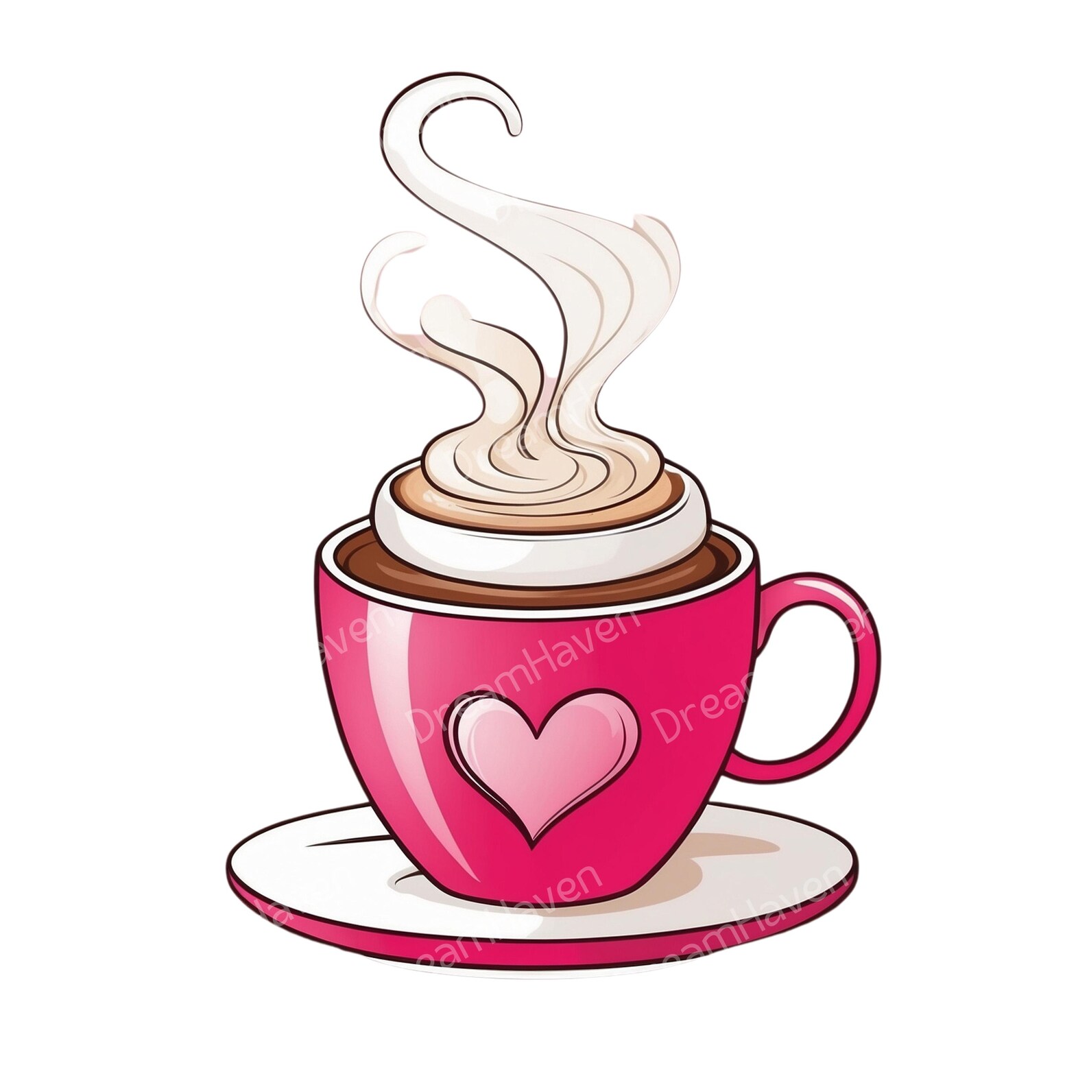 10 Valentine's Day, Pink Coffee, Cup of Coffee, Love Clipart, Romance ...