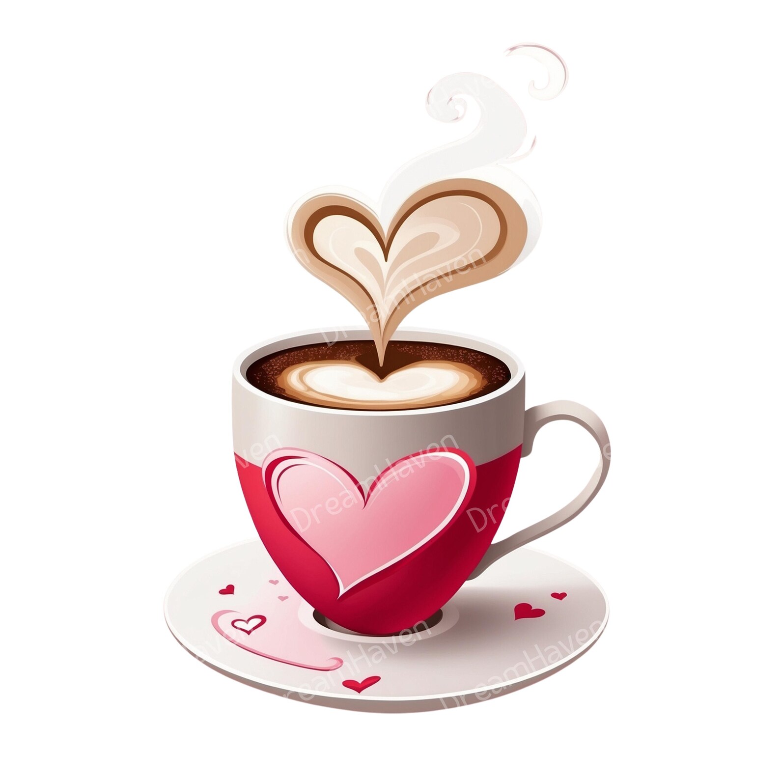 10 Valentine's Day, Pink Coffee, Cup of Coffee, Love Clipart, Romance ...