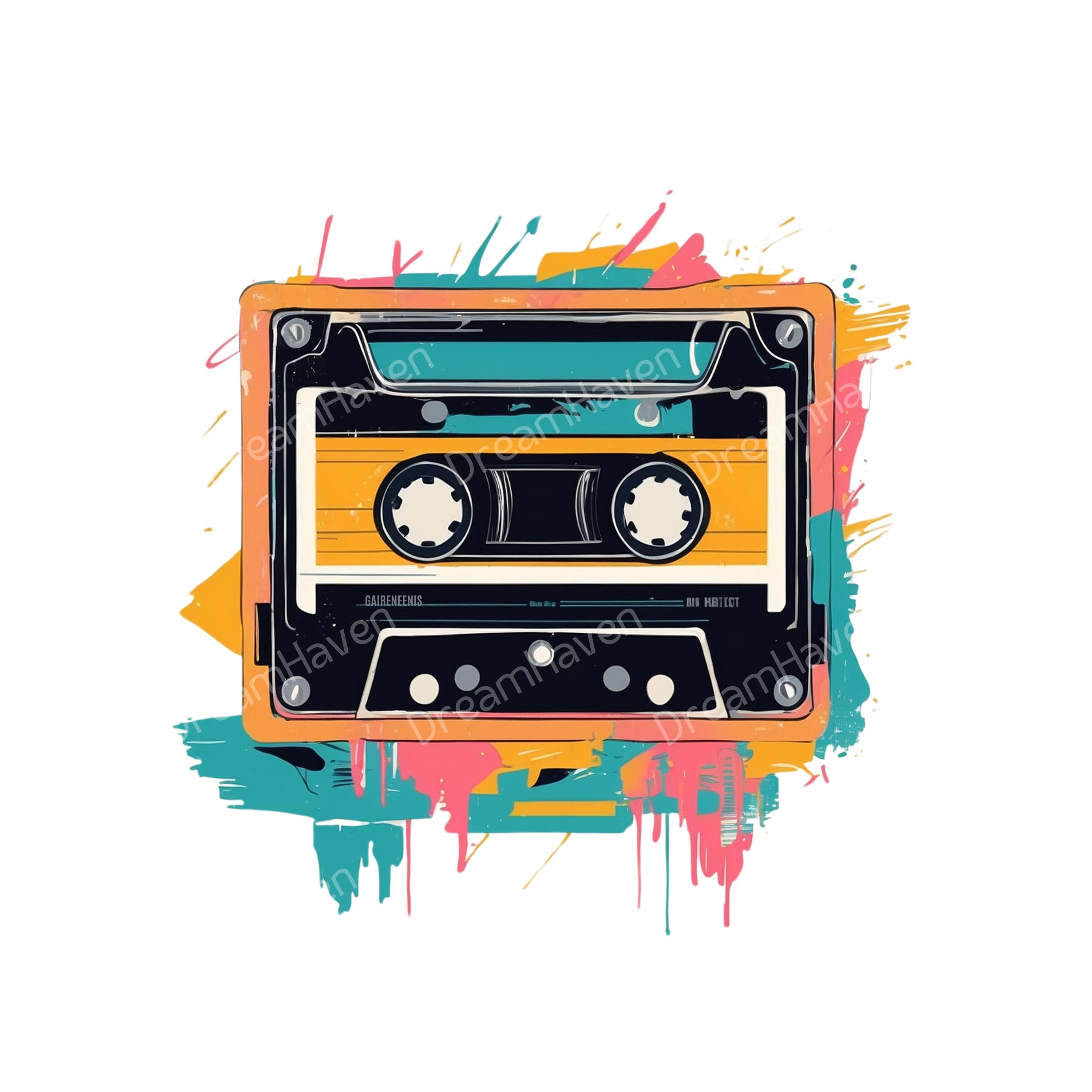 8 Retro Cassette Tape Clipart, Vintage Music PNG and SVG, 80s Graphics ...