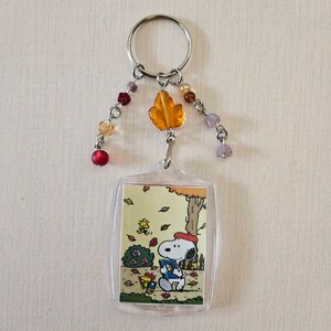 Handmade Beaded Snoopy Cartoon Dog Keychains - Etsy