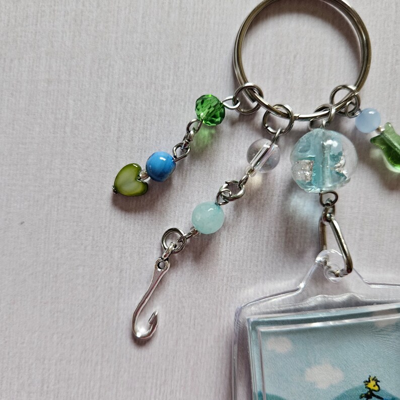 Handmade Beaded Snoopy Cartoon Dog Keychains - Etsy