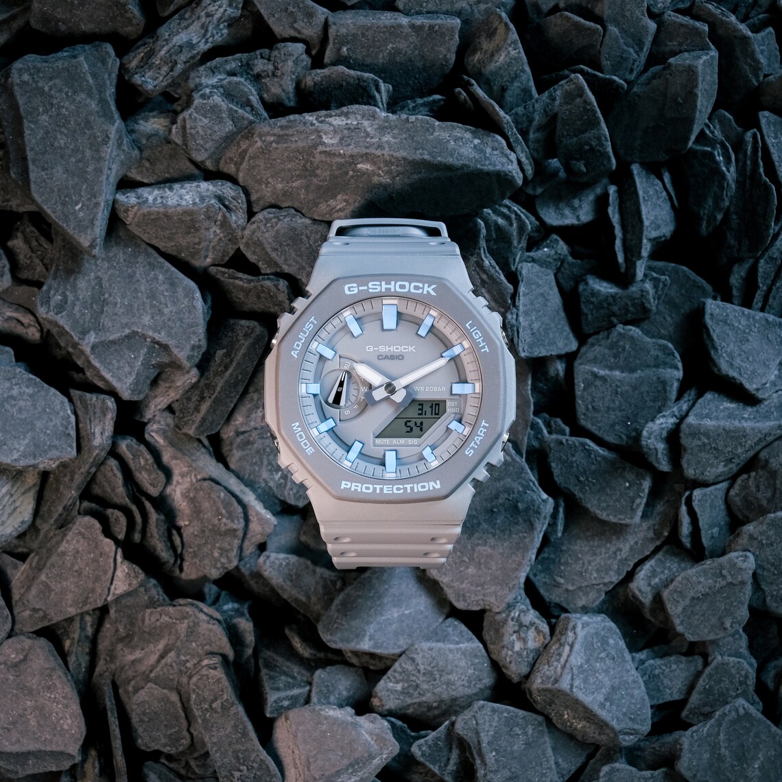 Casio GA2100 - Grey Blue - Handpainted - Etsy