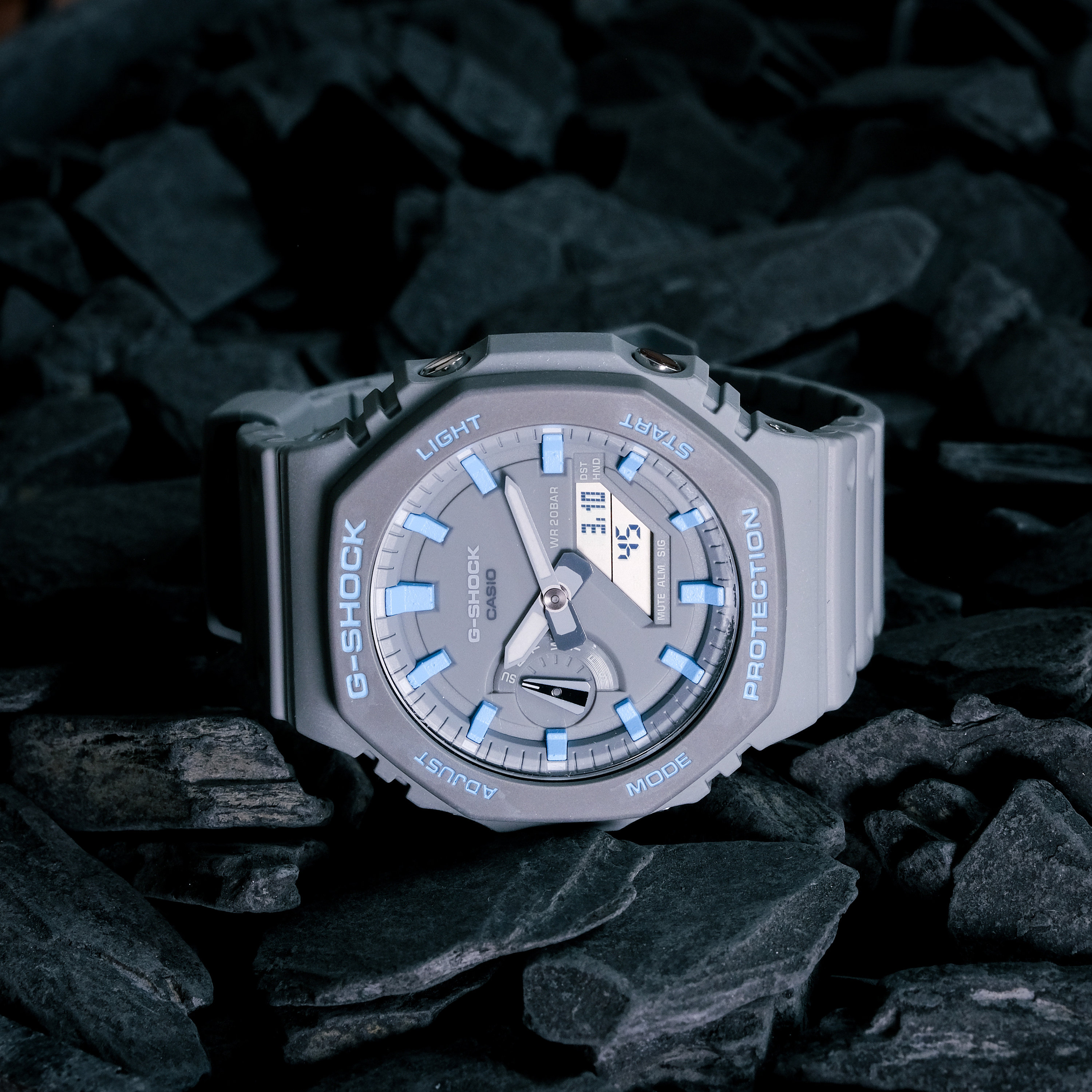 Casio GA2100 - Grey Blue - Handpainted - Etsy