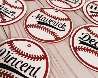 Flush Baseball Name Tag - Etsy