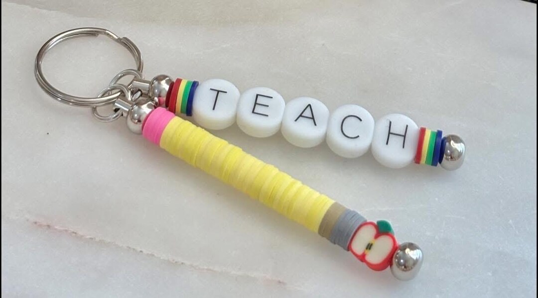 Personalized Teacher Keychain Bag Tag Lanyard - Etsy