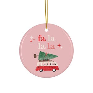 Falalala Christmas Ornament, Ceramic Christmas Ornament, Christmas Tree ...
