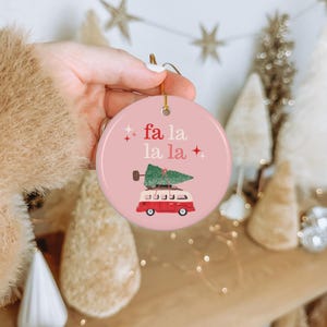 Falalala Christmas Ornament, Ceramic Christmas Ornament, Christmas Tree ...