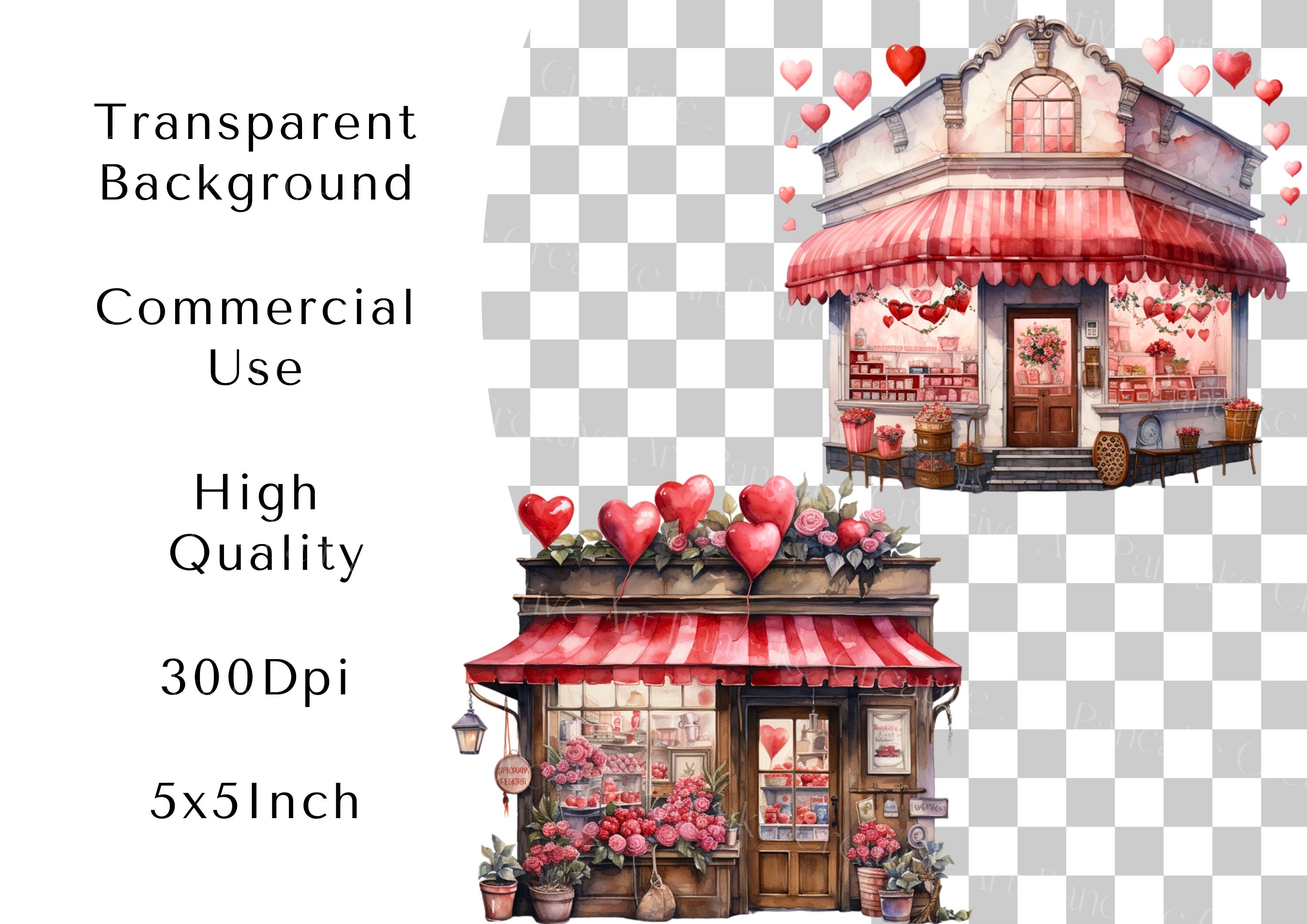 Valentines Day Shop Bundle Saint Valentine Bakery Shop Clipart ...