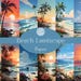 Printable Summer Beach Landscape Digital Papers Sunset Beach Background ...