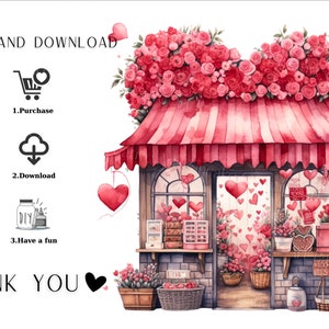 Valentines Day Shop Bundle Saint Valentine Bakery Shop Clipart ...