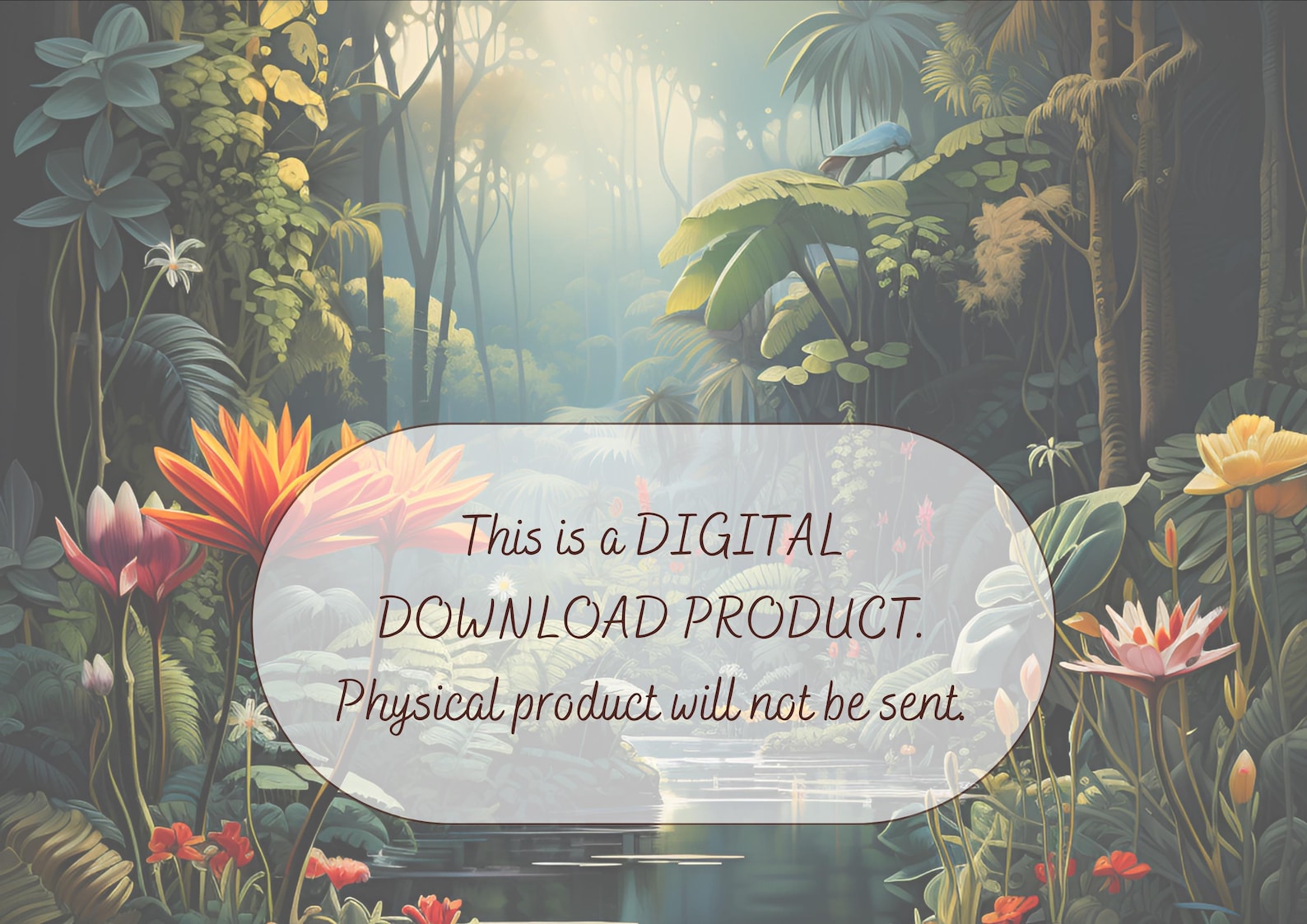 Printable Tropical Forest Digital Papers Nature Theme Tropical Jungle ...